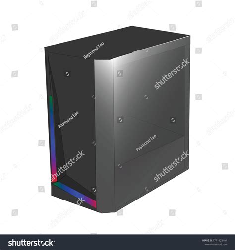 Modern Pc Gaming Case Rgb Strip Stock Vector Royalty Free Shutterstock