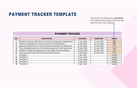 Payment Tracker Template In Excel Google Sheets Download Template Net
