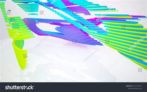Abstract White Colored Gradient Parametric Interiorwith Stock Illustration 1019194714 Shutterstock