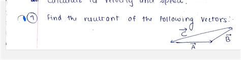 Solved Find The Resultant Of The Following Vectors Chegg
