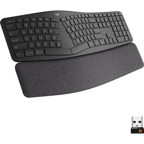 Logitech Ergo K860 Wireless Ergonomic Keyboard Split Keyboard Layout Wrist Rest Natural