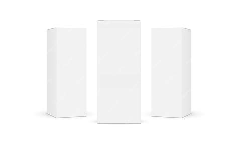 Premium Vector Three Cardboard Rectangular Packaging Boxes Mockups