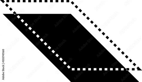Free Black Dotted Outline Parallelogram Layered Icon Nohatcc