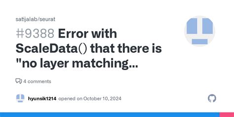 Error With Scaledata That There Is No Layer Matching Pattern Data Found · Issue 9388