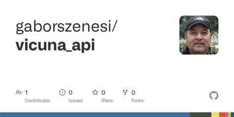 Github Gaborszenesivicunaapi