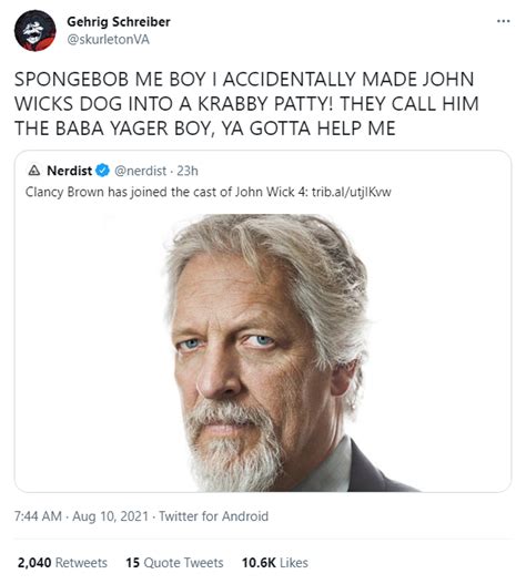 Clancy Brown Has Joined The Cast Of John Wick 4 John Wick Know Your Meme