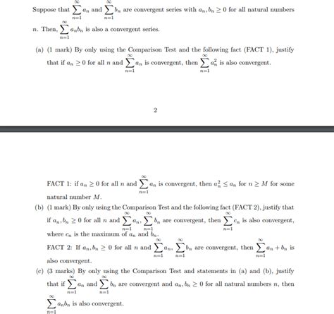 Solved Suppose That An And On Are Convergent Series With An Chegg Com
