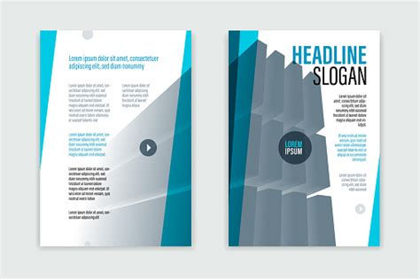 사무실 건물 구조 벡터 템플릿 전면 및 후면 페이지 현대 전단지 전단지 또는 연례 보고서 표지 또는 프리젠 테이션 A4 형식