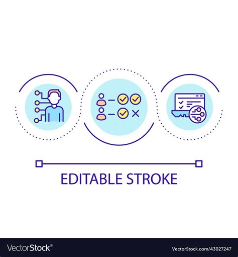 Assign Permissions To Users Loop Concept Icon Vector Image