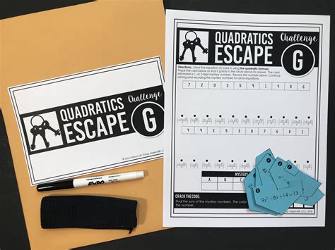 Quadratic Equations Review Escape Room Activity All Things Algebra®