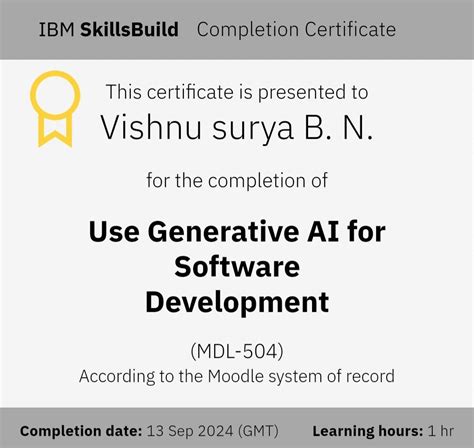 Vishnu Surya B N On Linkedin I Am Pleased To Share That I Have Successfully Completed The