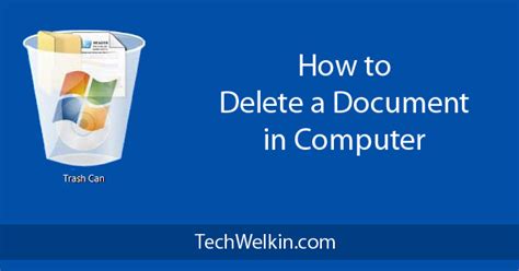 Delete An MS Word Document From Your Computer