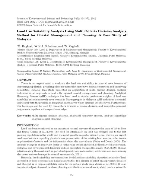 Pdf Land Use Suitability Analysis Using Multi Criteria Decision