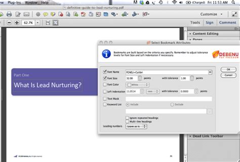 How To Automatically Build Bookmarks In Adobe Acrobat With Debenu PDF Aerialist Foxit SDK