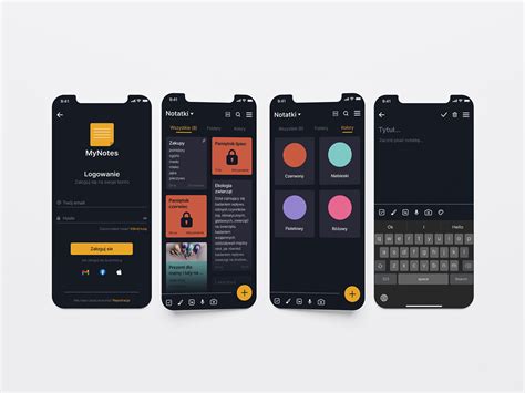 Note App Dark Mode Behance