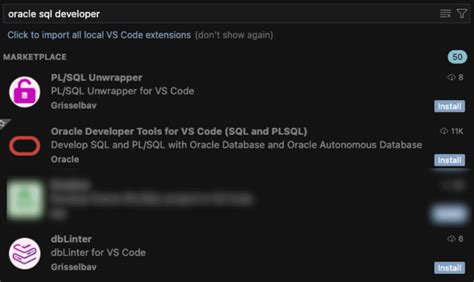 Installing Sql Developer In Ides Implementing The Vs Code Extension Api