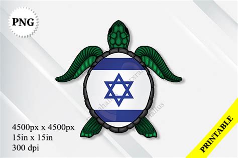 Israel Turtle Flag Graphic By Rahallus Ntx · Creative Fabrica