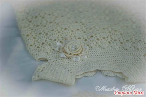 Крестильный комплект для девочки Вязание для детей Страна Мам