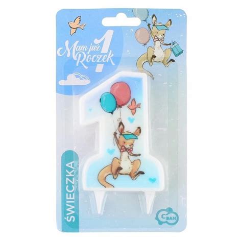 Свещ за торта кенгуру за първи рожден ден Emag Bg