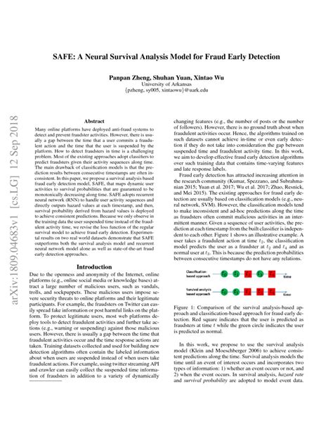 Safe A Neural Survival Analysis Model For Fraud Early Detection Deepai