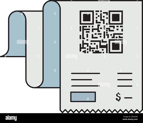 Qr Code Receipt Paper Vector Design Stock Vector Image Art Alamy