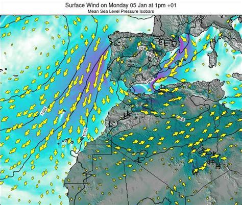 Morocco Surface Wind On Wednesday 06 Aug At 1pm 01