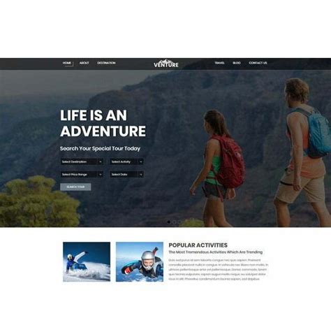 Adventure HTML Template