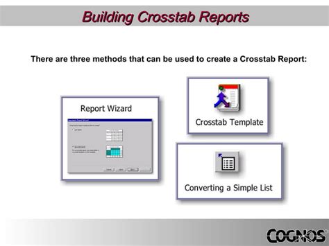 Cognos Report Mod 6 Advanced Reporting Ppt