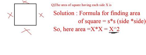 The Area Of Square Having Each Side X Is Brainly In