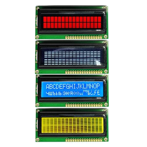 1602 Lcd Dot Matrix Blue Yellow Green Black Screen 16x2 Character Lcd Display Stn Negative