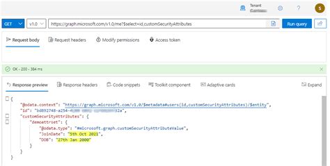 Azure I Want To Fetch Custom Security Attributes Of User Using Graph Api Stack Overflow