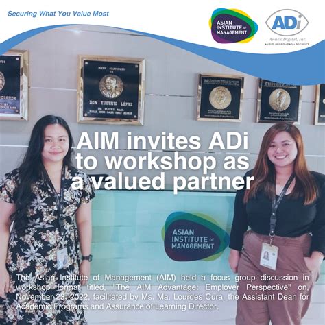 Aim Invites Adi To Workshop As A Valued Partner Annex Digital Inc