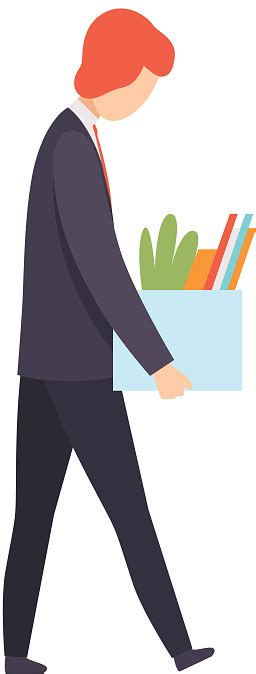 직장에서 기 각 된 사업가 개인 소지품의 상자를 가진 사람 직장에서 발생 하는 사무실 노동자 실업자 사람 벡터 일러스트 실업에 대한 스톡 벡터 아트 및 기타 이미지 Istock