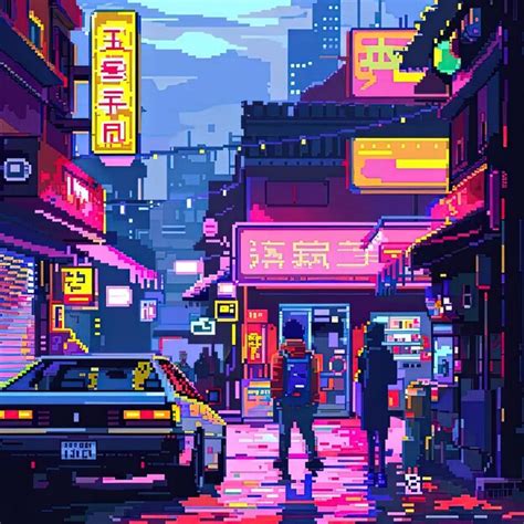 Premium Photo A Man Walking Down A Street Next To Tall Buildings