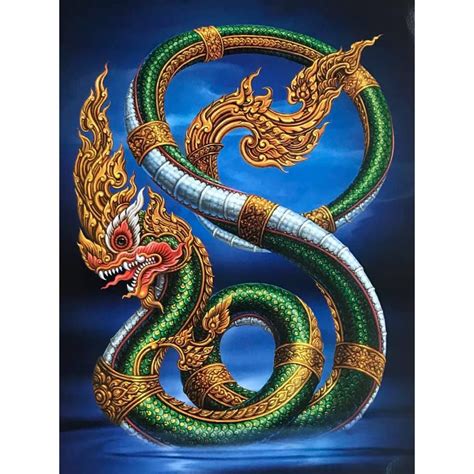 รูปภาพมงคลปู่พระยานาค บูชา เสริมฮวงจุ้ย ภาพแต่งบ้าน รูปภาพติดผนัง ขนาดภาพ 15x21นิ้ว หรือ 38cm