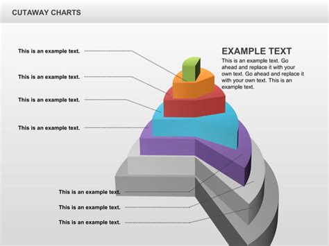 Cutaway Pie Charts PPT
