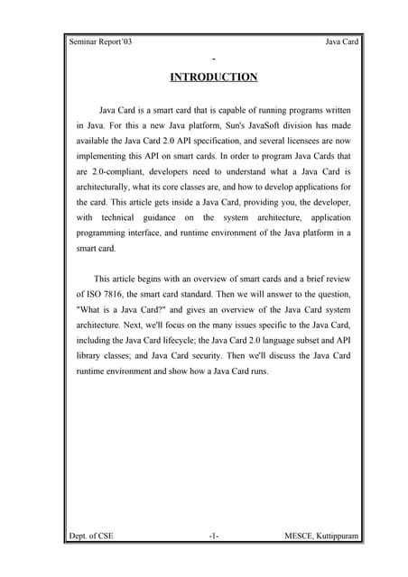 java card doc