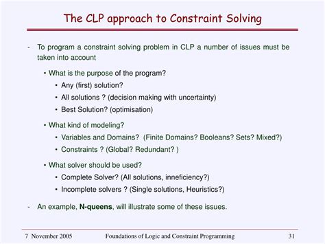 Ppt Constraint Logic Programming Powerpoint Presentation Free