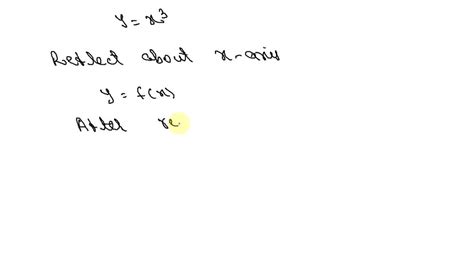 Solvedwrite The Function Whose Graph Is The Graph Of Yx3 But Is Reflected About The X Axis