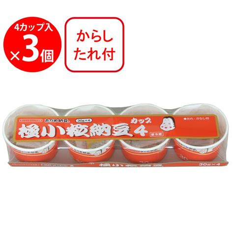おかめ納豆 [冷蔵] タカノフーズ 極小粒カップ4 たれ・からし付 30g×4p×3個 Smile Spoon 通販 Yahoo