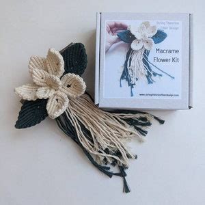 DIY Pattern Macrame D Sculpture Flower Instructions Macrame Tutorial PDF Learn Macrame Flower