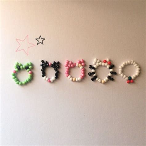 Beaded Rings Seed Bead Rings Smiley Face Rings Heart Etsy Artofit