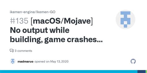 [macos mojave] no output while building game crashes on startup · issue 135 · ikemen engine