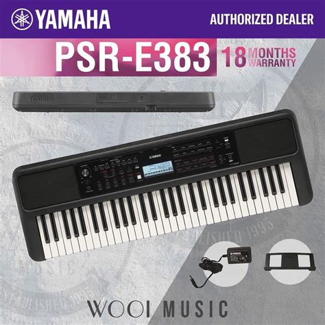 Yamaha Psr E383 Portable Keyboard 61 Keys E383 Psr E383 Shopee