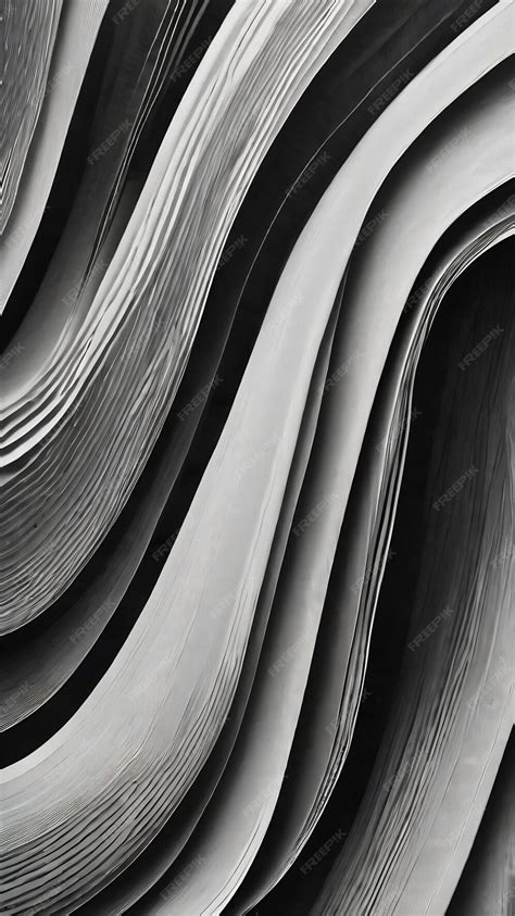 Premium Photo Abstract Background With Monochrome Wave Lines On White