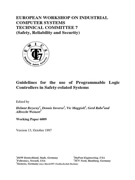 Safety Plc Programming Pdf Programmable Logic Controller Verification And Validation