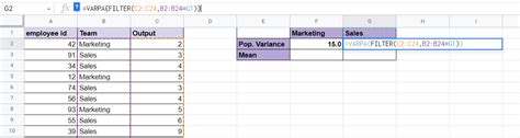 How To Use VARPA Function In Google Sheets Sheetaki