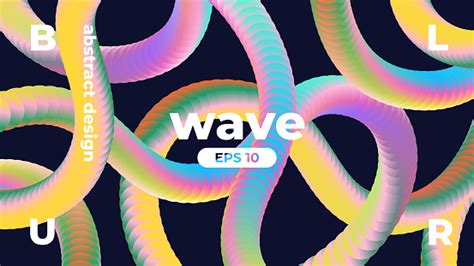 화려한 추상적인 기하학적 배경 글리치 효과 액체 파 밝고 생생한 색상 현대적인 디자인 유체 모양 구성 포스터 배너 템플릿입니다 3d 요소 벡터 그림 Eps10 0명에 대한