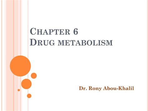 Chapter 6 Drug Metabolism Pharmacologypdf