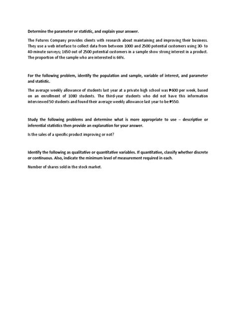 Stats Problem Pdf